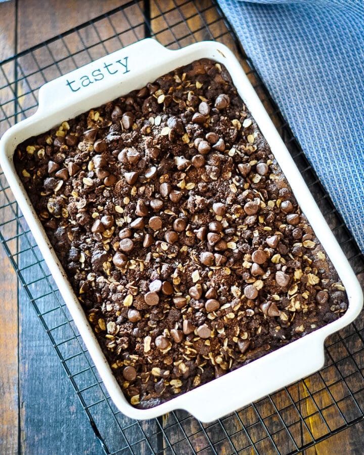 Simple Chocolate Crumble Brownies - Cook This Again Mom