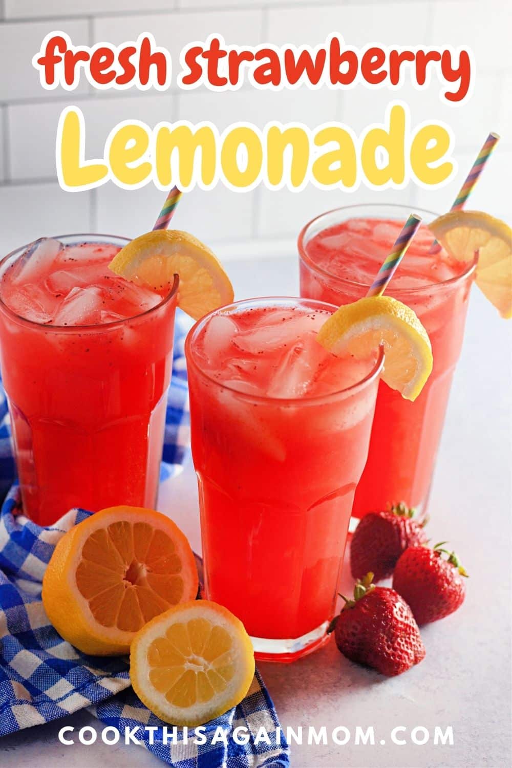 Fizzy Fresh Strawberry Lemonade - Cook This Again Mom