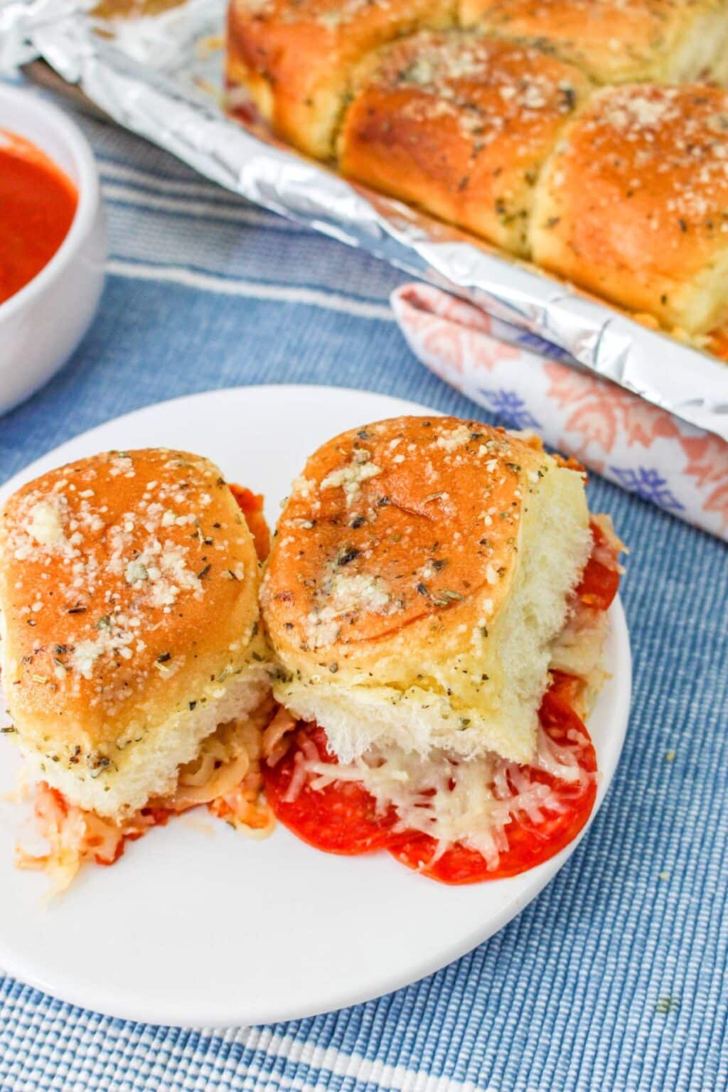 Pepperoni Pizza Sliders - Cook This Again Mom
