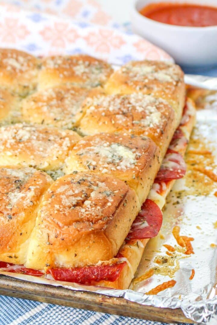 Pepperoni Pizza Sliders - Cook This Again Mom