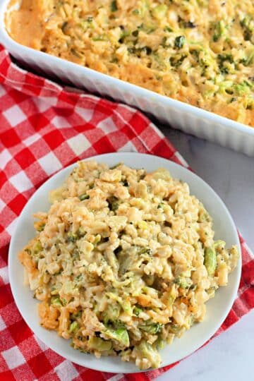 Cheesy Broccoli Rice Casserole - Cook This Again Mom