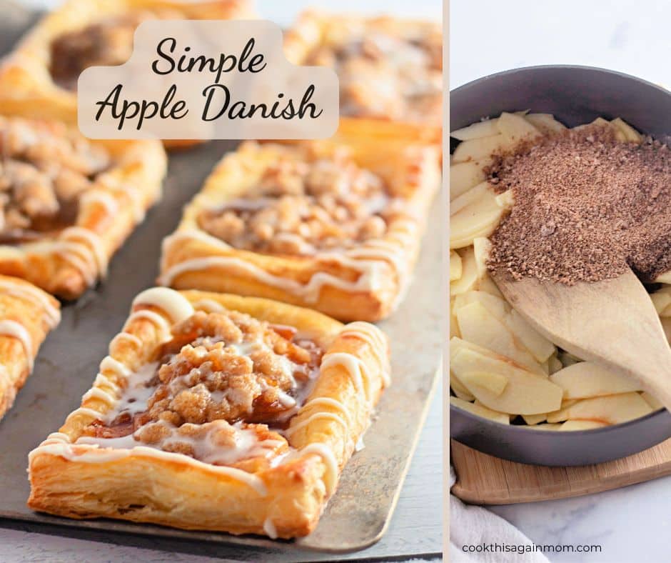 Apple Danish with Crumb Topping - Cook This Again Mom
